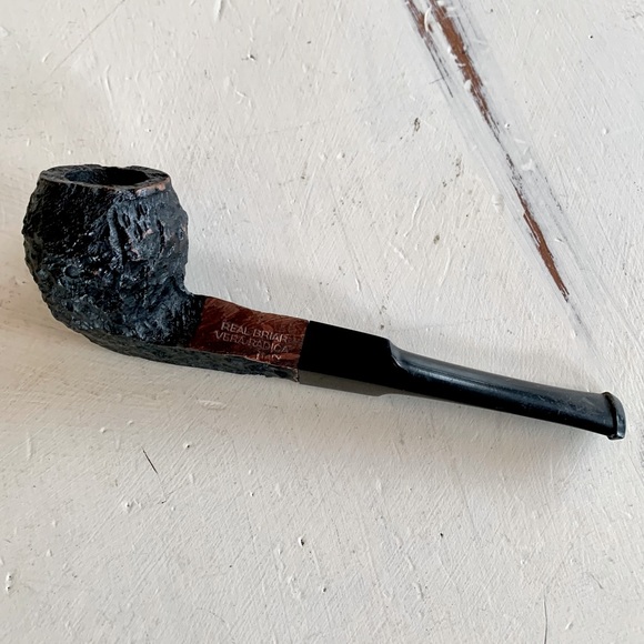 Vintage | Accessories | Vintage Vera Radica Real Briar Bark Estate Pipe ...